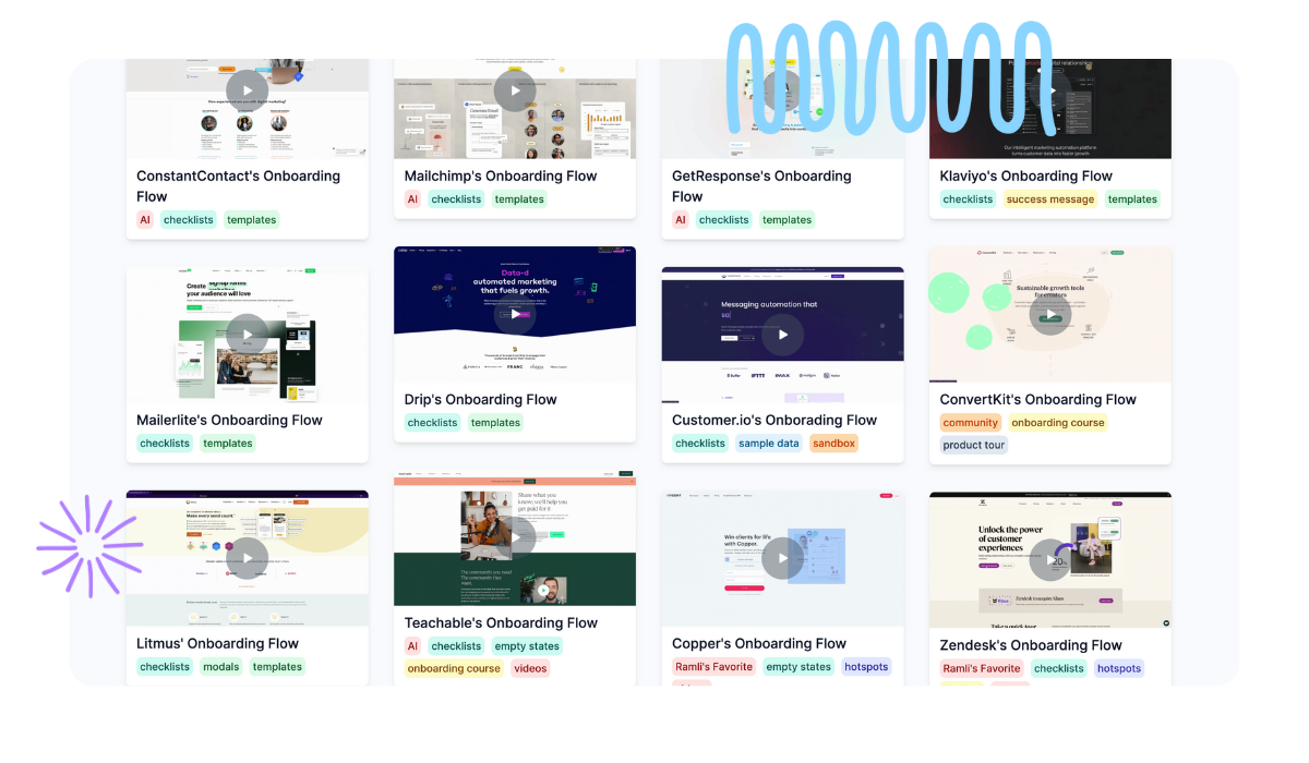 User onboarding flow swipe file